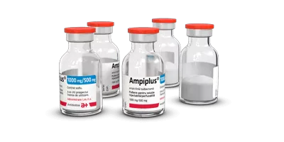 AMPIPLUS 1000 mg/500 mg X 25 PULB. PT. SOL. INJ./PERF. ANTIBIOTICE S.A ...