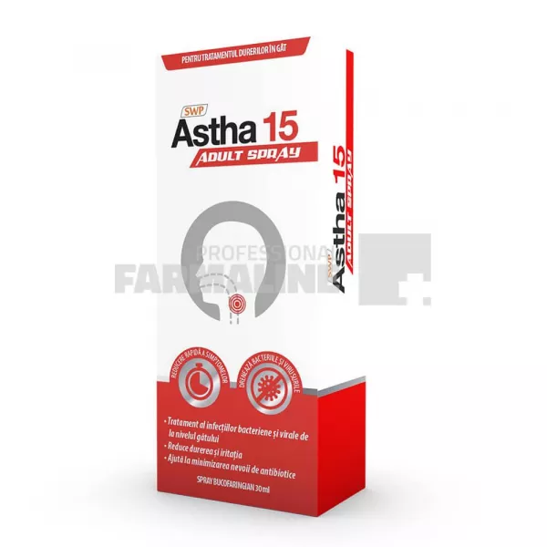 Astha 15 Adult Spray bucofaringian 30 ml - la pret mic | Pfarma.ro
