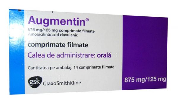 AUGMENTIN 875 mg/125 mg x 14 COMPR. FILM. 875mg/125mg BEECHAM GROUP PLC ...