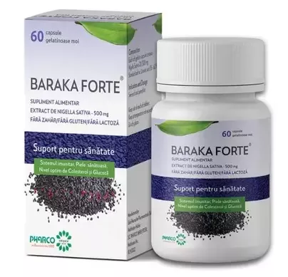 Baraka Forte 500 mg 60 capsule - la pret mic | Pfarma.ro