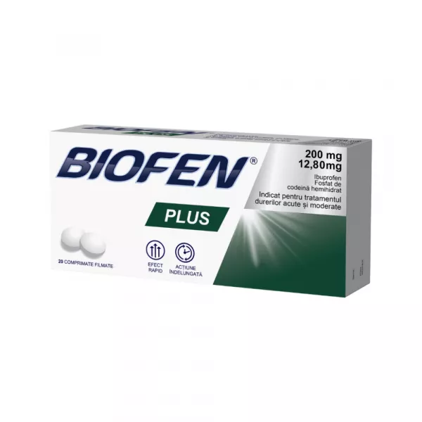Biofen Plus 20 comprimate filmate - la pret mic | Pfarma.ro