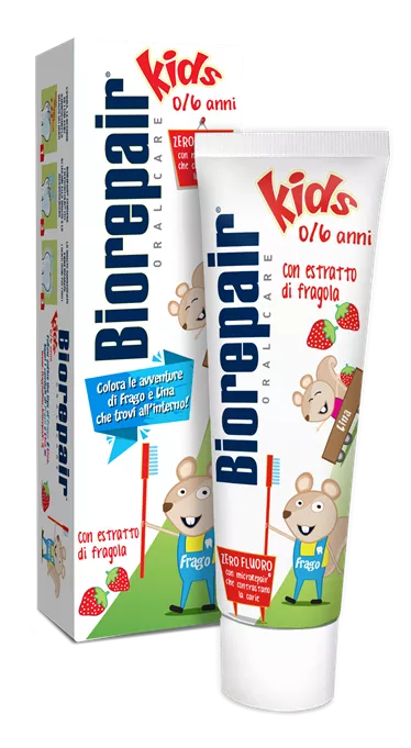 Biorepair Kids Pasta de dinti aroma de capsuni 0-6 ani 50 ml - la pret ...