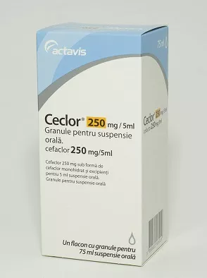 CECLOR R 250 mg/5 ml x 1 GRAN. PT. SUSP. ORALA 250mg/5ml ACTAVIS GROUP ...