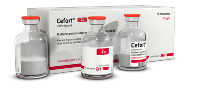 CEFORT 2 g x 10 PULB. PT. SOL. INJ./PERF. 2g ANTIBIOTICE SA - Vezi ...