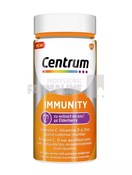 Centrum Immunity cu extract de soc 60 capsule moi - la pret mic | Pfarma.ro