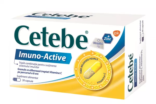 Cetebe Imuno-Active 30 capsule - la pret mic | Pfarma.ro