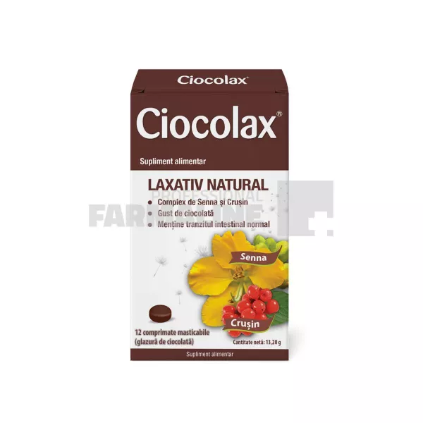 Ciocolax, 12 comprimate, Labormed,Supliment alimentar cu efect laxativ ...