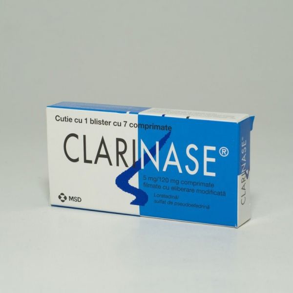 CLARINASE 5 mg/120 mg X 7 - Vezi prospectul | Pfarma.ro