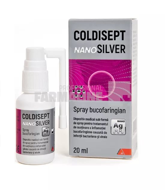 Coldisept Nano Silver spray bucofaringian 20 ml - la pret mic | Pfarma.ro