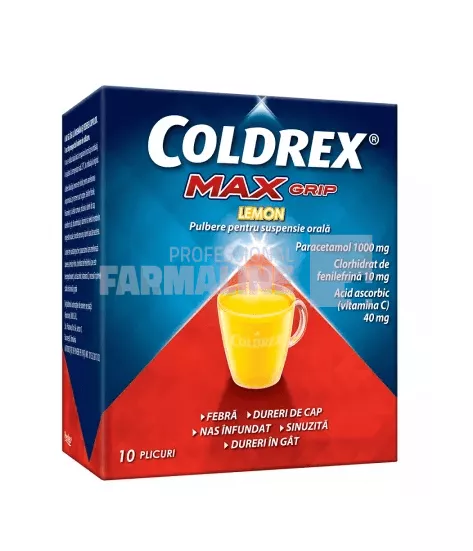 Coldrex Maxgrip Lemon 10 plicuri - la pret mic | Pfarma.ro