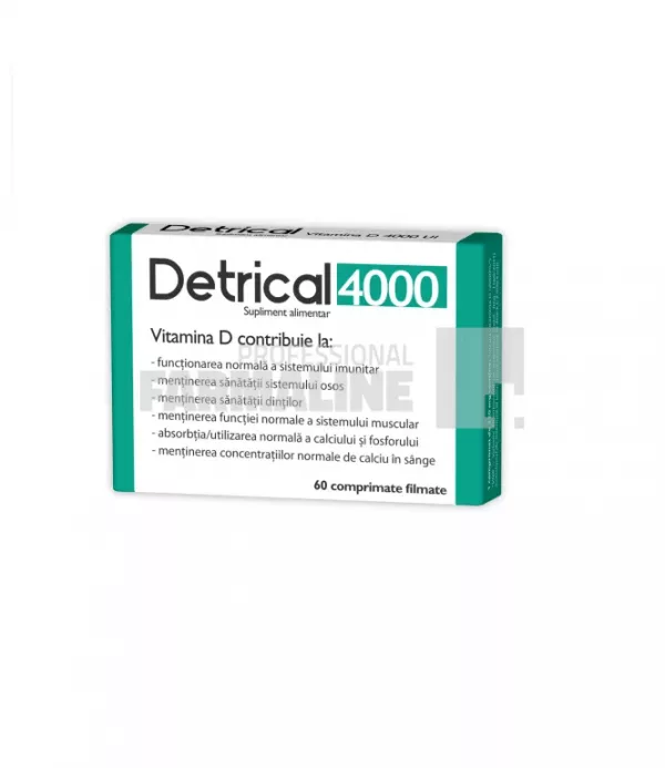 Detrical D3 4000 IU 60 comprimate filmate - la pret mic | Pfarma.ro