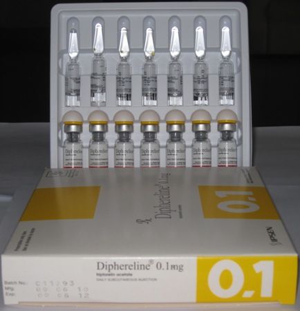 DIPHERELINE 0,1 mg x 7 LIOF. + SOLV. PT. SOL. INJ. 0,1mg IPSEN PHARMA ...