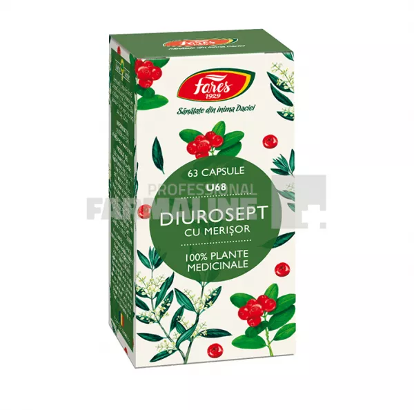 Fares Diurosept cu merisor U68 63 capsule - la pret mic | Pfarma.ro