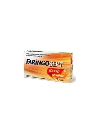 Faringosept Rapid portocala 2 mg/0,6 mg/1,2 mg 12 comprimate - la pret ...
