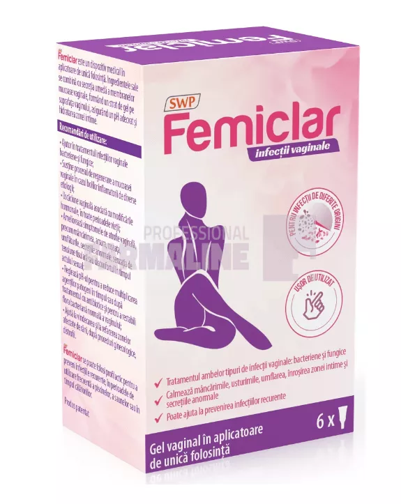 Femiclar gel vaginal in aplicator 6 unidoze - la pret mic | Pfarma.ro