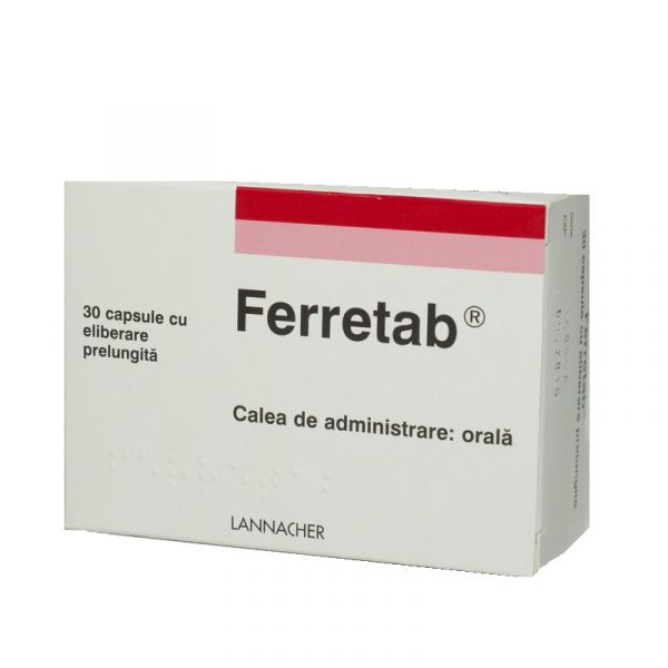 FERRETAB R x 30 CAPS. ELIB. PREL. FARA CONCENTRATIE LANNACHER ...