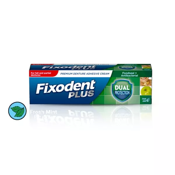 Fixodent Plus Dual Protection Fresh Mint Crema adeziva 40 g - la pret ...