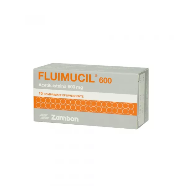 Fluimucil 600 mg 10 comprimate efervescente - la pret mic | Pfarma.ro