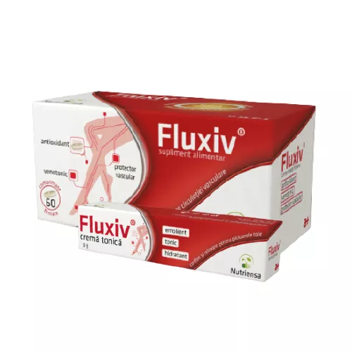 Fluxiv 60 comprimate + Fluxiv Crema 20 g - la pret mic | Pfarma.ro
