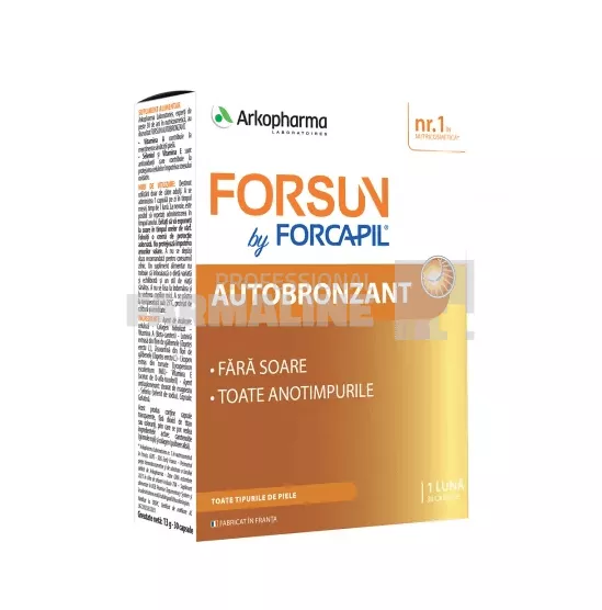 Arkopharma Forcapil Forsun Autobronzant 30 capsule - la pret mic ...
