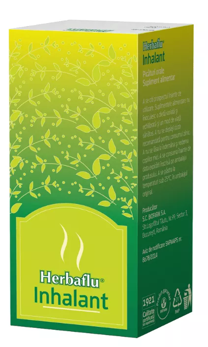 Herbaflu Inhalant picaturi orale solutie 10 ml - la pret mic | Pfarma.ro