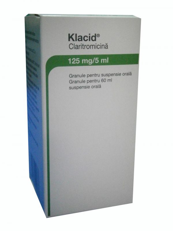 KLACID 125 mg/5 ml X 1 - 60ML GRAN. PT. SUSP. ORALA 125mg/5ml BGP ...
