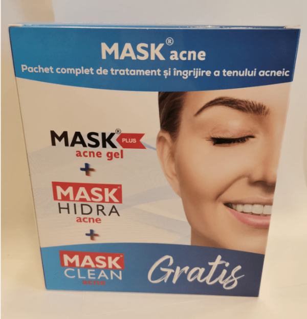 Mask Pachet Mask Plus Gel 30 ml + Mask Hidra Acne Emulsie hidratanta 50 ...