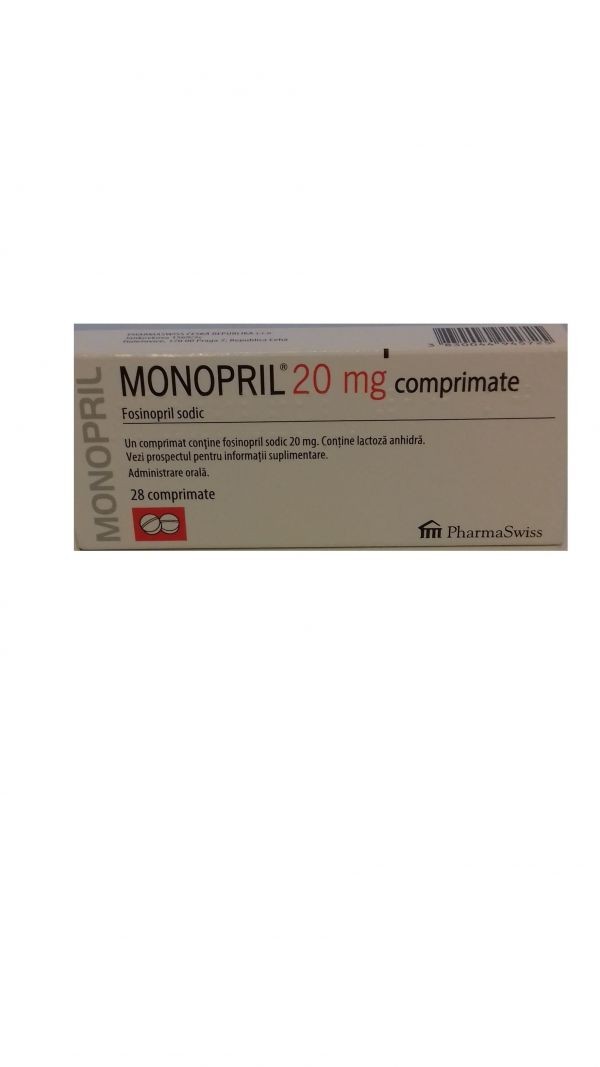 MONOPRIL 20 mg X 28 COMPR. 20mg PHARMASWISS CESK┴ R - Vezi prospectul ...
