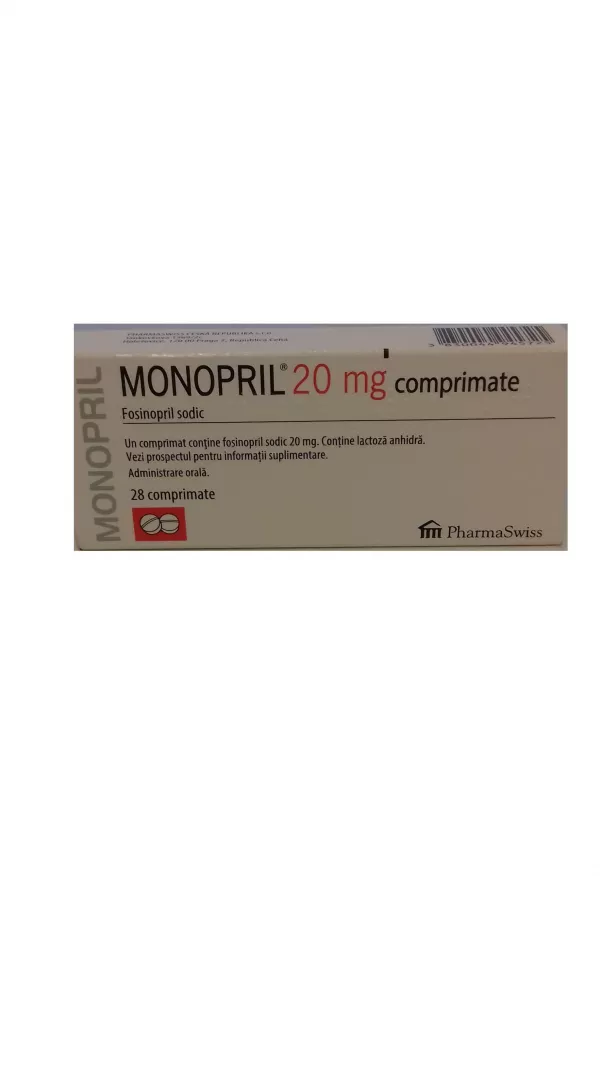 MONOPRIL 20 mg X 28 COMPR. 20mg PHARMASWISS CESK┴ R - Vezi prospectul ...