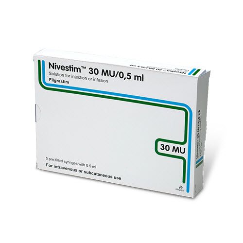 NIVESTIM 30 MU/0,5 ml x 5 SOL. INJ./PERF. 300?g/0,5ml HOSPIRA UK ...