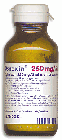 OSPEXIN R 250 mg/5 ml x 1 GRAN. PT. SUSP. ORALA 250mg/5ml SANDOZ GMBH ...