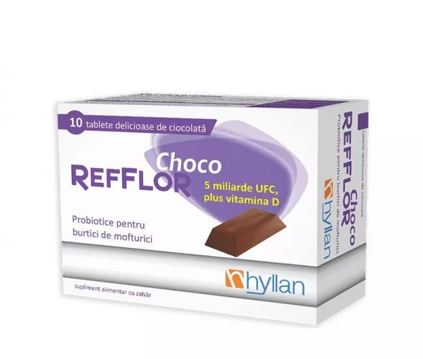Refflor Choco 10 tablete - la pret mic | Pfarma.ro