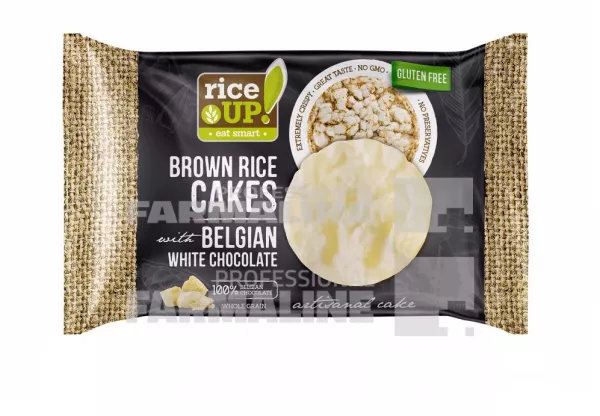 Rice UP Rondele de orez cu ciocolata alba belgiana, 30 gr - la pret mic ...