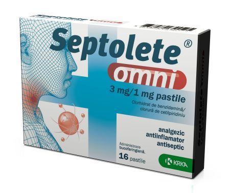 Septolete Omni 3 mg/1mg 16 pastile - la pret mic | Pfarma.ro