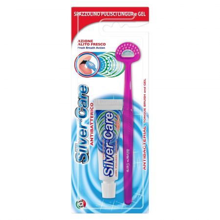 Silver Care Periuta pentru limba + Pasta gel - Pret 33,70 Lei