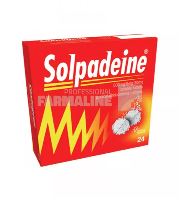 Solpadeine 500 mg/8 mg/30 mg 24 comprimate efervescente - la pret mic ...