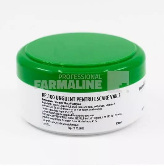 Unguent pentru escare varianta 3 100 ml - la pret mic | Pfarma.ro