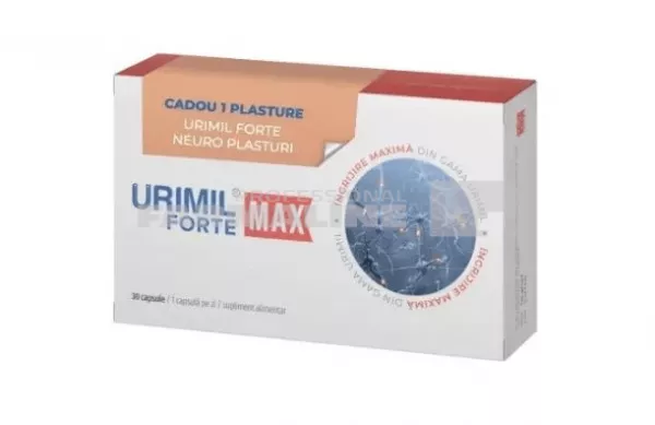 Urimil Forte Max 30 capsule + Neuro Plasture Cadou - la pret mic ...