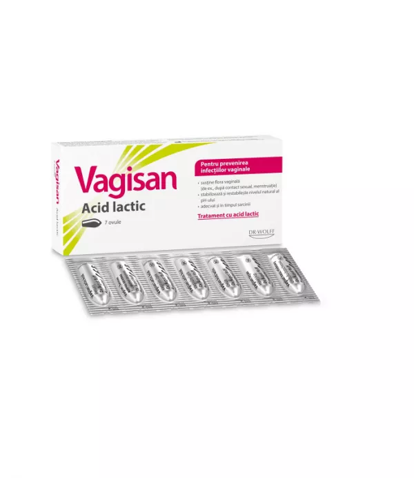 Vagisan Acid Lactic 7 ovule - la pret mic | Pfarma.ro