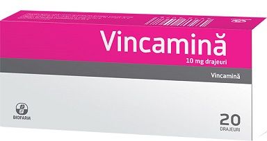 VINCAMINA x 20 DRAJ. 10mg BIOFARM SA - Vezi prospectul | Pfarma.ro