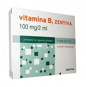 VITAMINA B1 ZENTIVA 100 mg/2 ml x 5 SOL. INJ. 100mg/2ml ZENTIVA SA ...