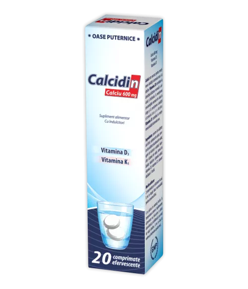 Calcidin + Vitamina D3 + Vitamina K 20 comprimate efervescente - la ...