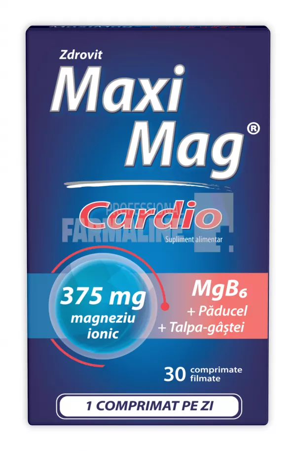 Maxi Mag cardio 30 comprimate - la pret mic | Pfarma.ro