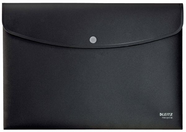 Mape plastic MAPA PLASTIC CU BUTON A4 NEAGRA PP RECICLAT LEI...