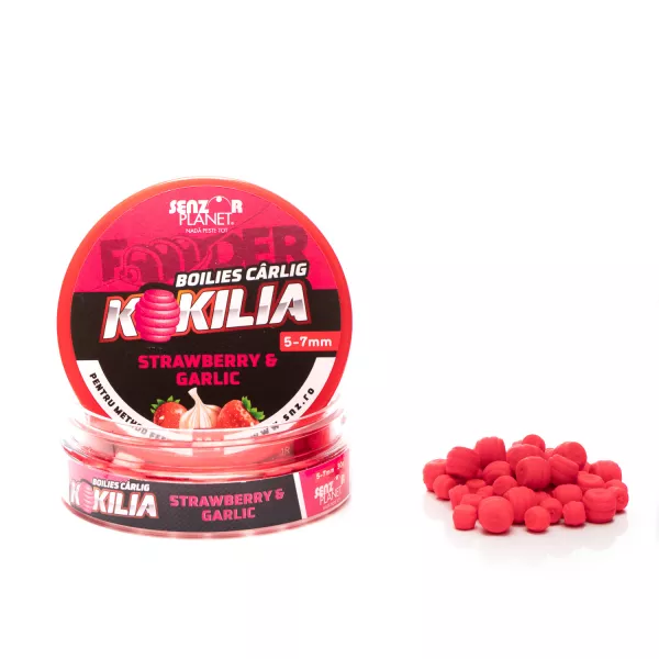 BOILIES KOKILIA METHOD FEEDER PENTRU CARLIG STRAWBERRY & GARLIC 5-7mm ...
