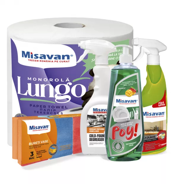 Detergenti bucatarie - Solutii suprafete bucatarie | Misavan.ro