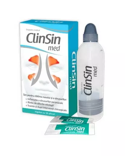 Spray și unguent nazal ZDROVIT CLINSIN MED SET IRIGATOR 16P...