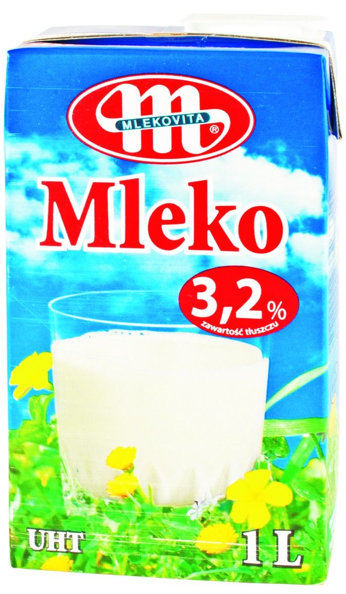 Lapte uht 1l (cutie) LAPTE UHT 3.2% GRASIME MLEKOVITA 1L # 1...