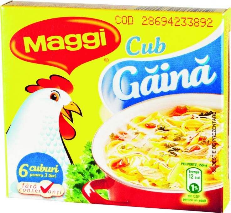 Baza de mancare MAGGI CUB GAINA 60G # 20 buc 46960 MAGGI dep...