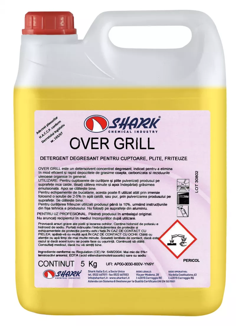 Detergenti bucatarie OVER GRILL 5 KG DEGRESANT PENTRU PLITE,...